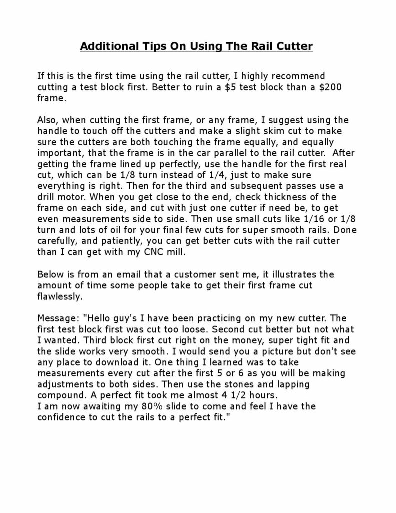 Matrix Precision Rail Cutter for 1911, 2011, Sig Sauer (Does not ship ...