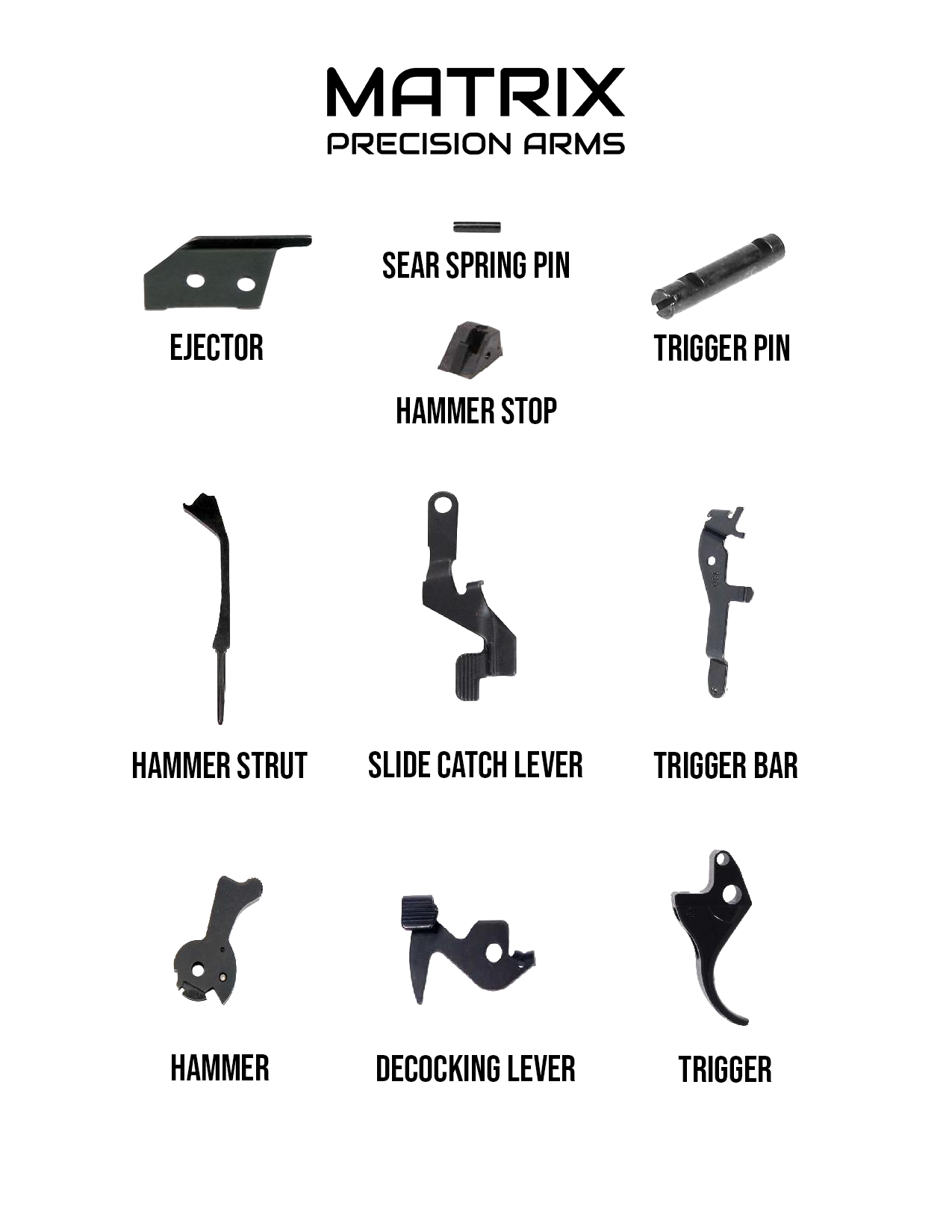 List of Lower Parts Needed for Sig Sauer P220/P226/P228/P229 – Matrix Precision Arms