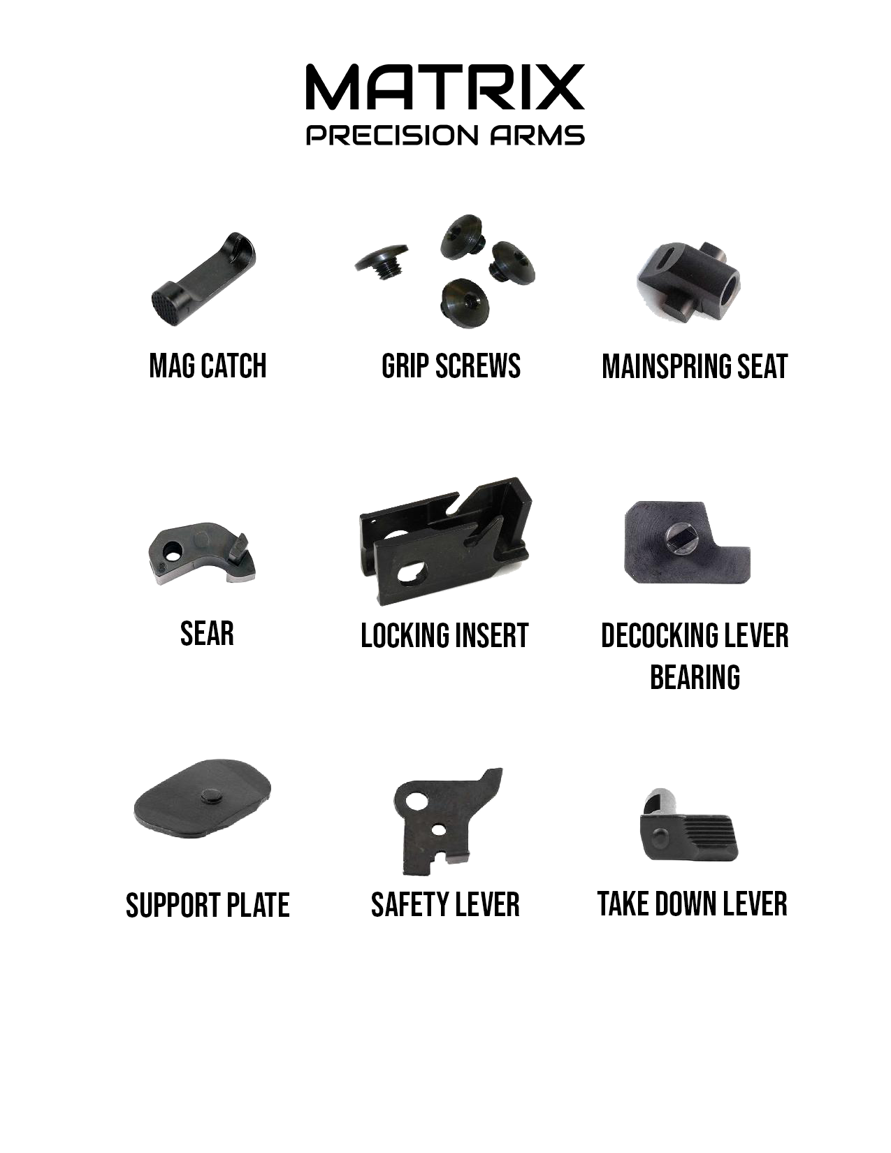 List of Lower Parts Needed for Sig Sauer P220/P226/P228/P229 – Matrix Precision Arms