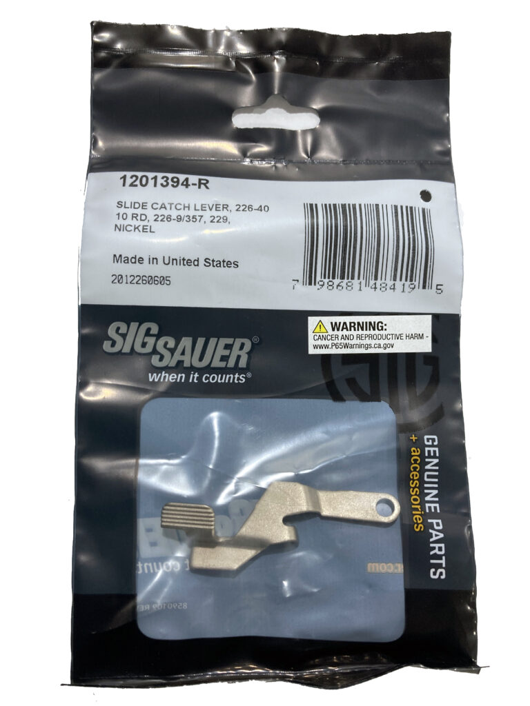 Sig Sauer P Series Slide Catch Lever Nickel – Matrix Precision Arms