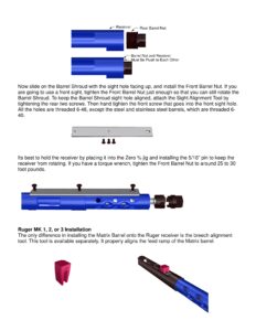 Ruger Barrels – Matrix Precision Arms